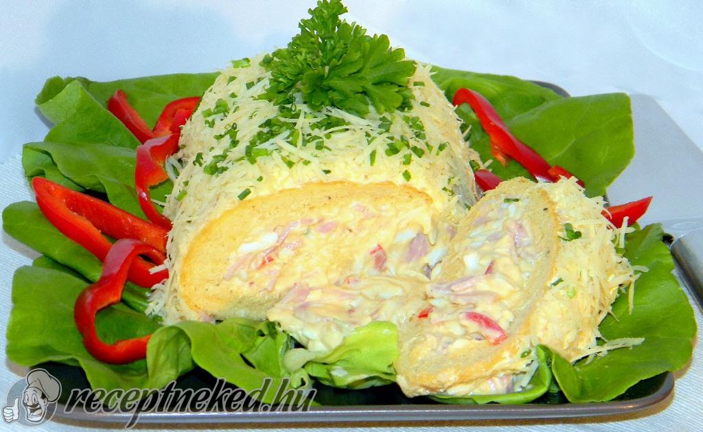 Piskóta rolád majonézes salátával töltve recept https ...