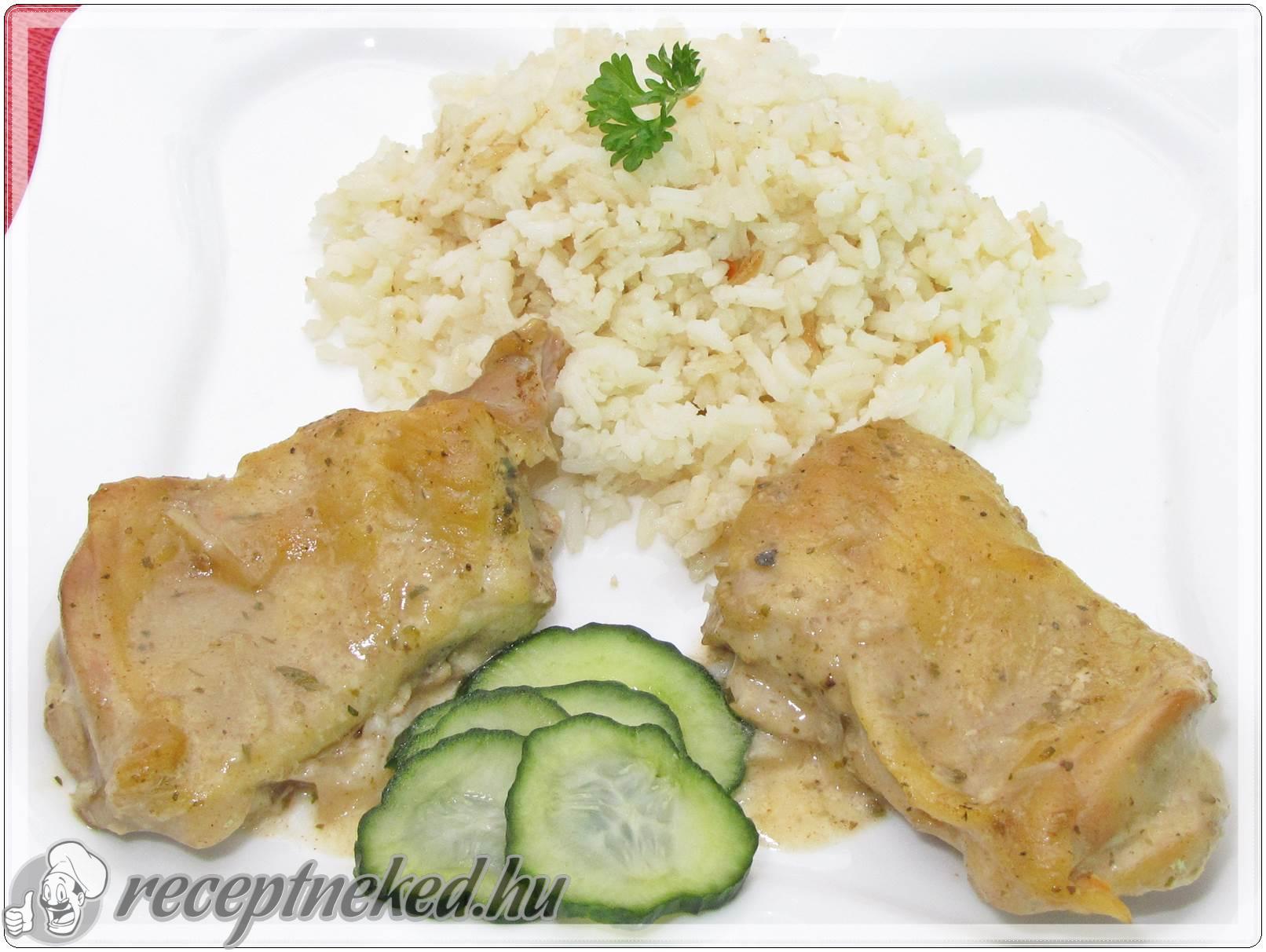 Sült csirkecomb fokhagymaszósszal recept Gasztropajti konyhájából ...