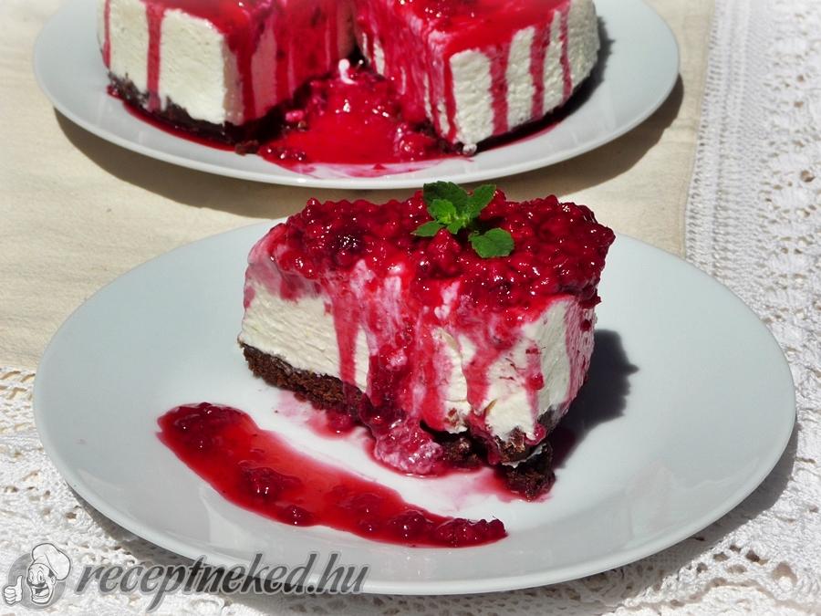 Fehér csokis sajttorta málnaöntettel recept KGizi konyhájából - Receptneked.hu